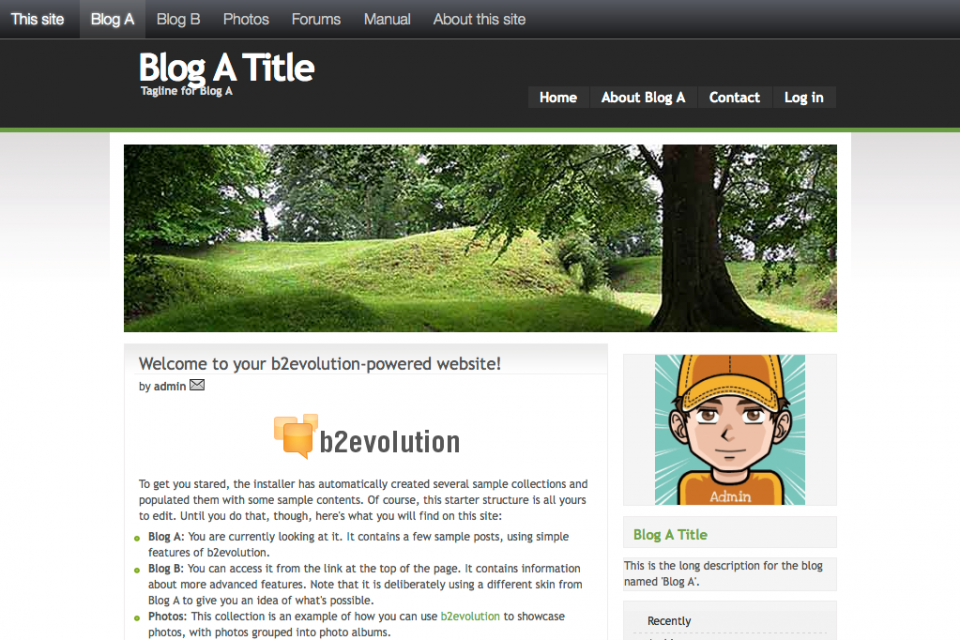 b2evolution blog/social CMS - A complete engine for your website!