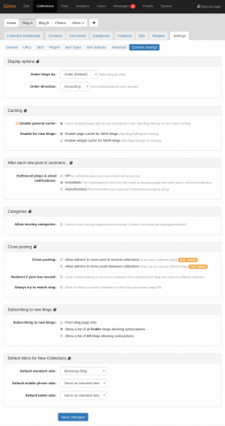 Common Settings - b2evolution CMS User Manual