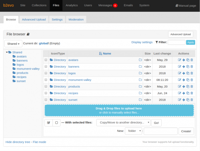 Files - b2evolution CMS User Manual