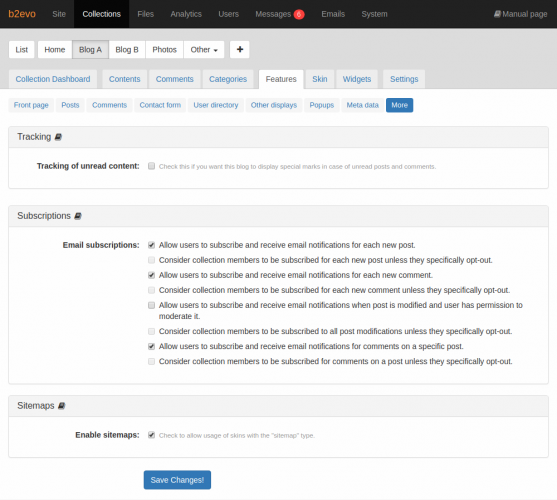 More - b2evolution CMS User Manual