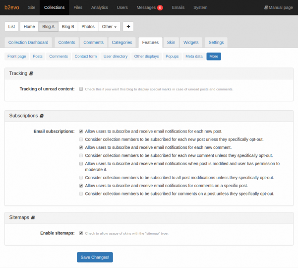 More - b2evolution CMS User Manual