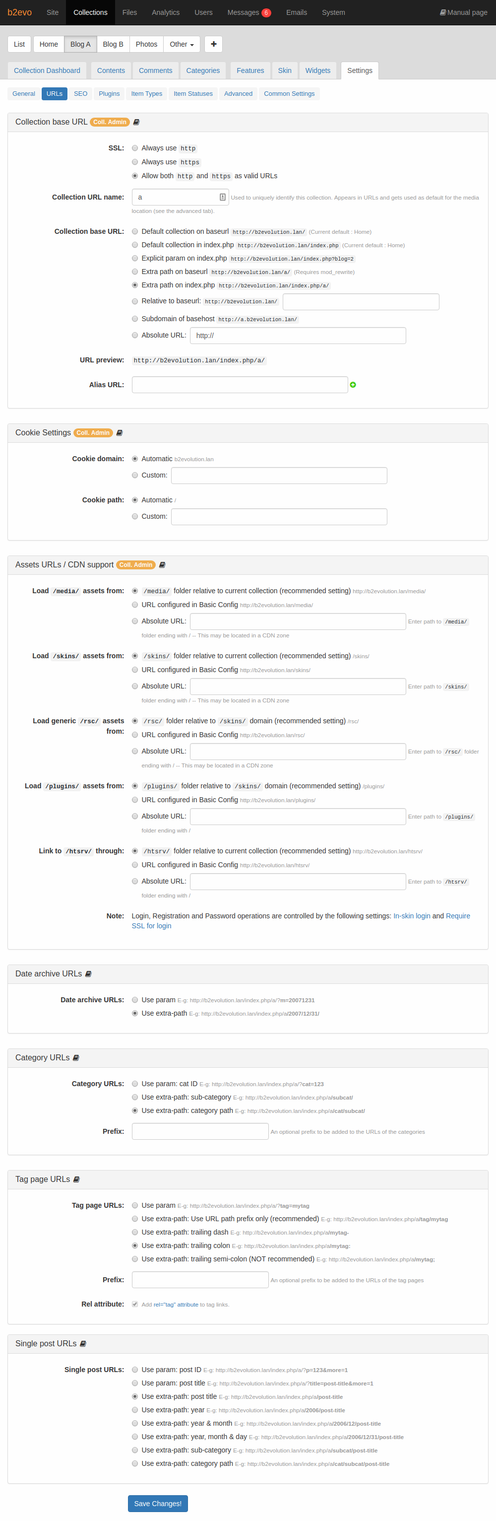 URLs - b2evolution CMS User Manual URLs - b2evolution CMS User Manual