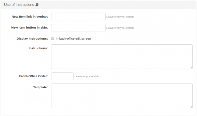 Item Type: Use of Instructions Panel