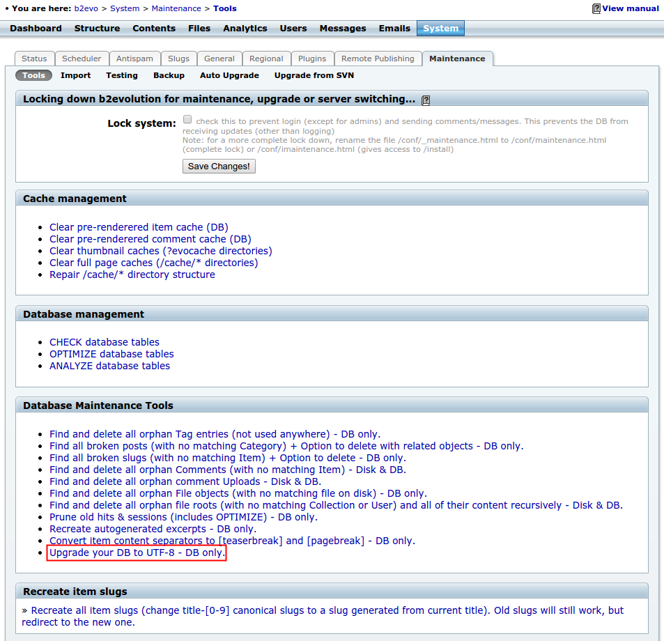 Upgrading your database to UTF-8 Upgrading your database to UTF-8
